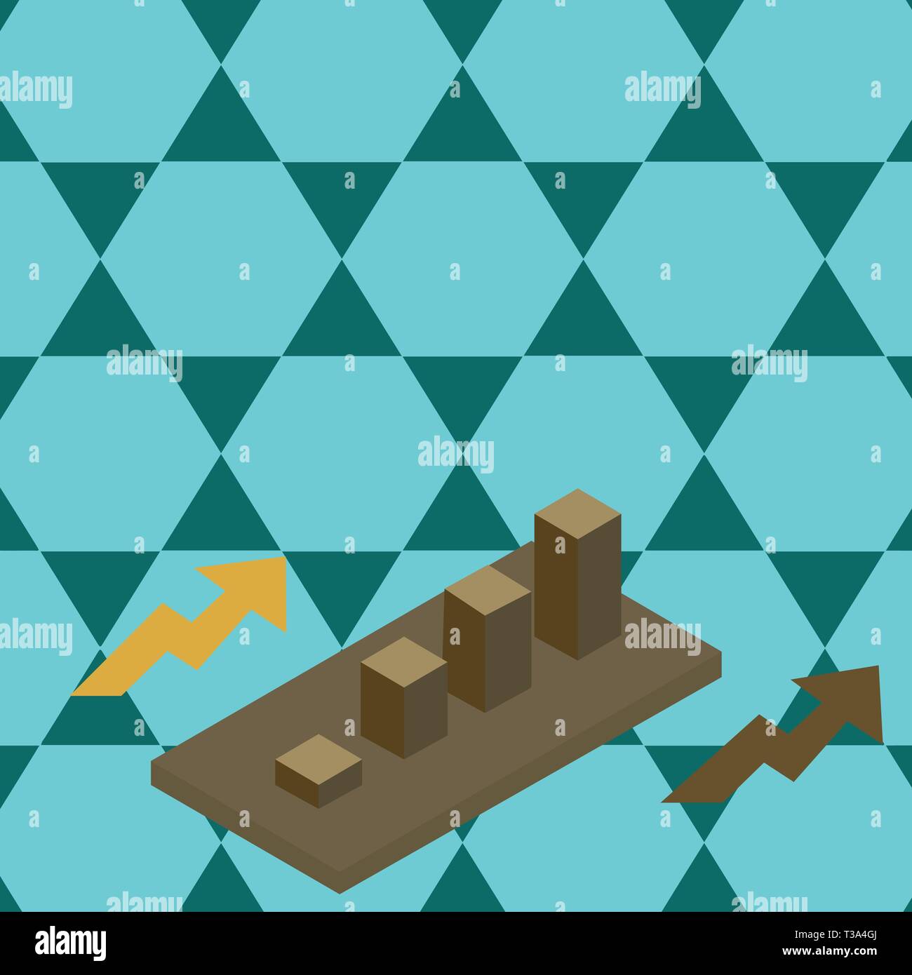 Colorful Clustered 3D Bar Chart Graph Diagram in Perspective with Two ...