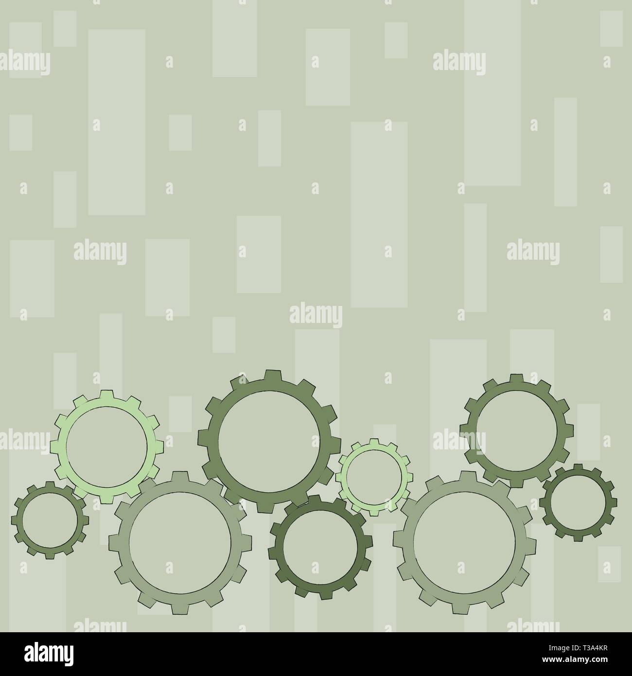 Colorful Cog Wheel Gear Engaging, Interlocking and Tesselating Flat ...