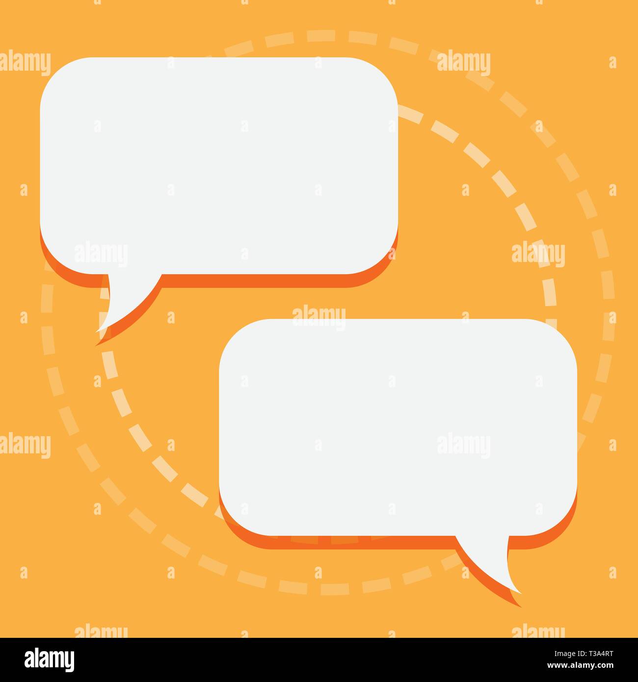 Two Blank White Speech Balloon Engaging in Conversation on Pastel ...