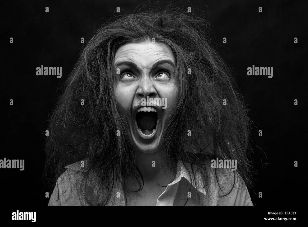 Crazy mouth Black and White Stock Photos & Images - Alamy
