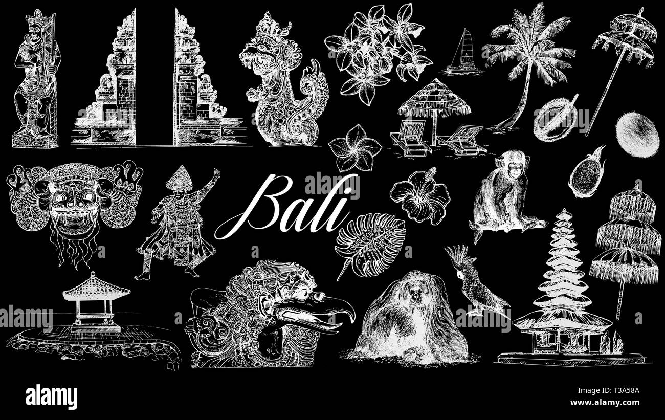 Architecture background bali Black and White Stock Photos & Images - Alamy