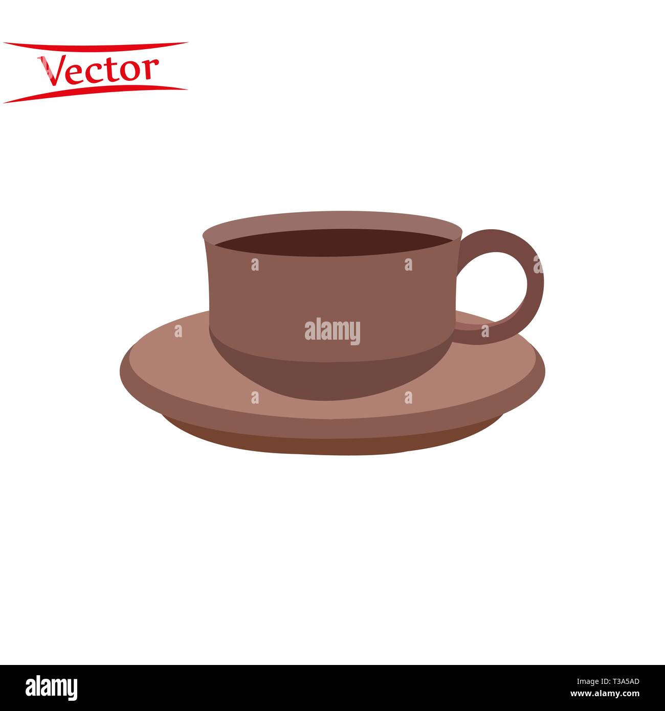 Cup of coffee isolated. Business, morning symbol, isolated illustration ...