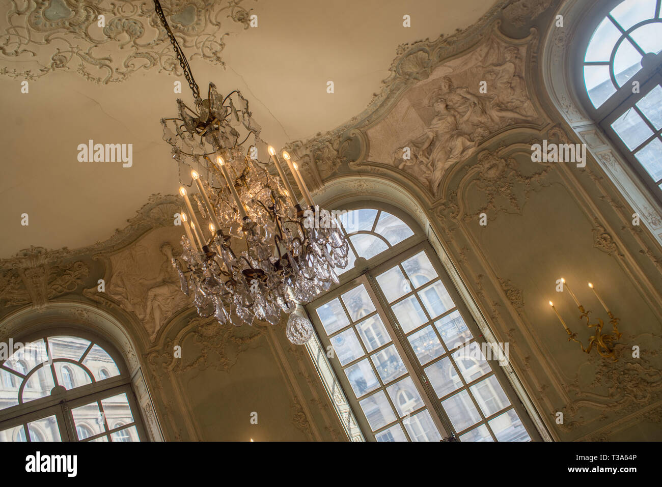 Interior view of Classic Palatial Parisian Interior Stock Photo - Alamy