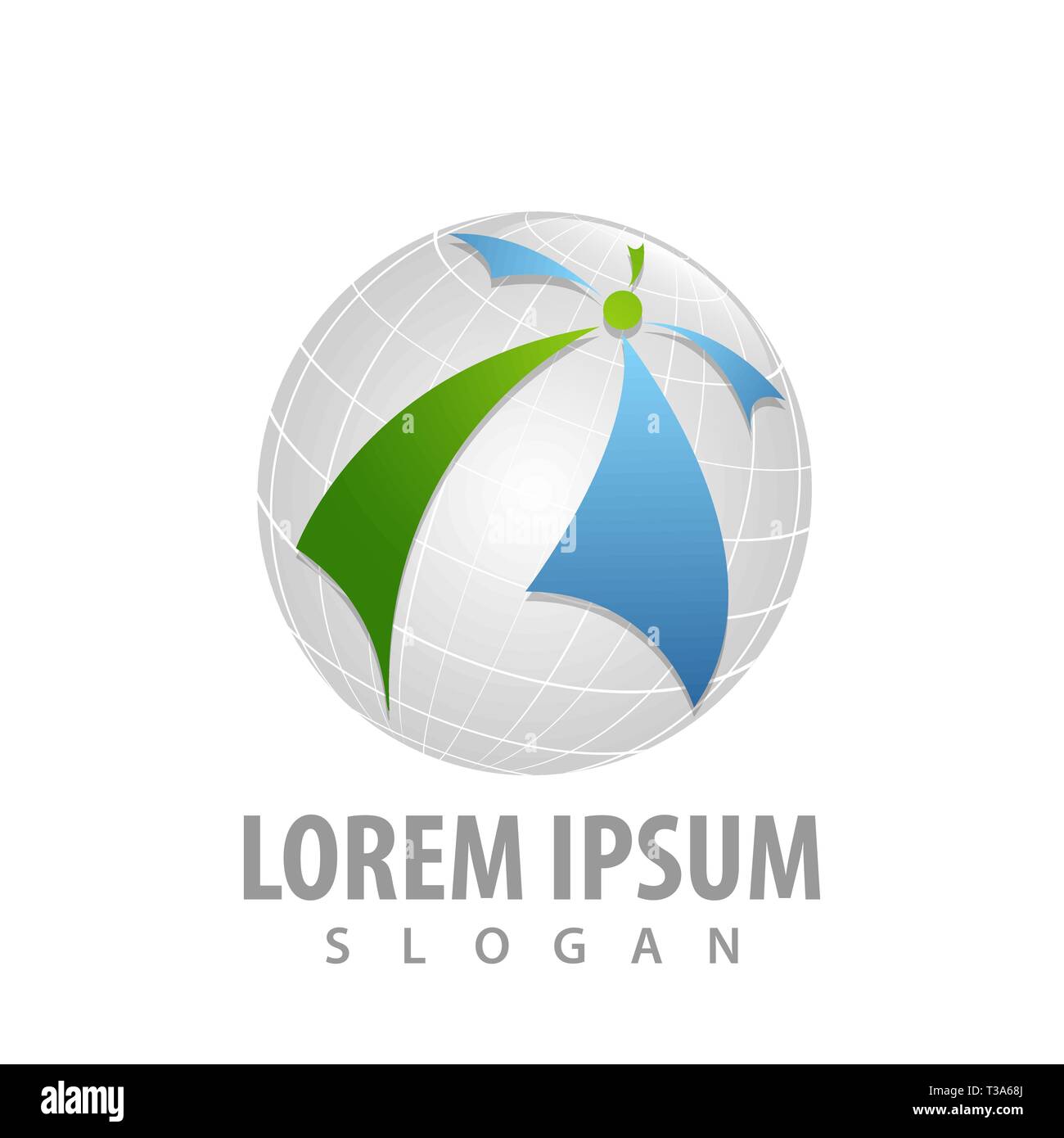 Globe media global concept design. Symbol graphic template element ...