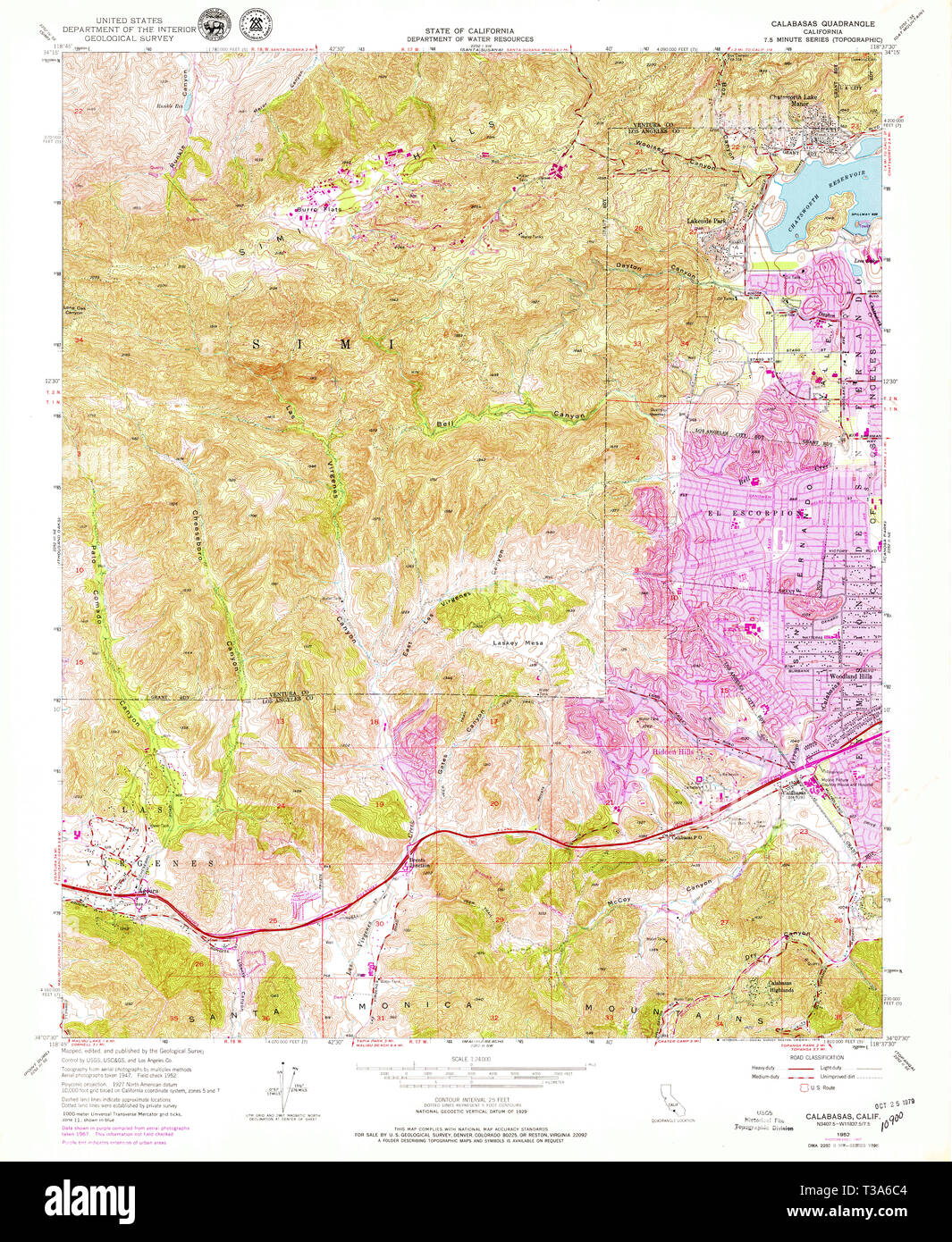 Calabasas ca map hi-res stock photography and images - Alamy