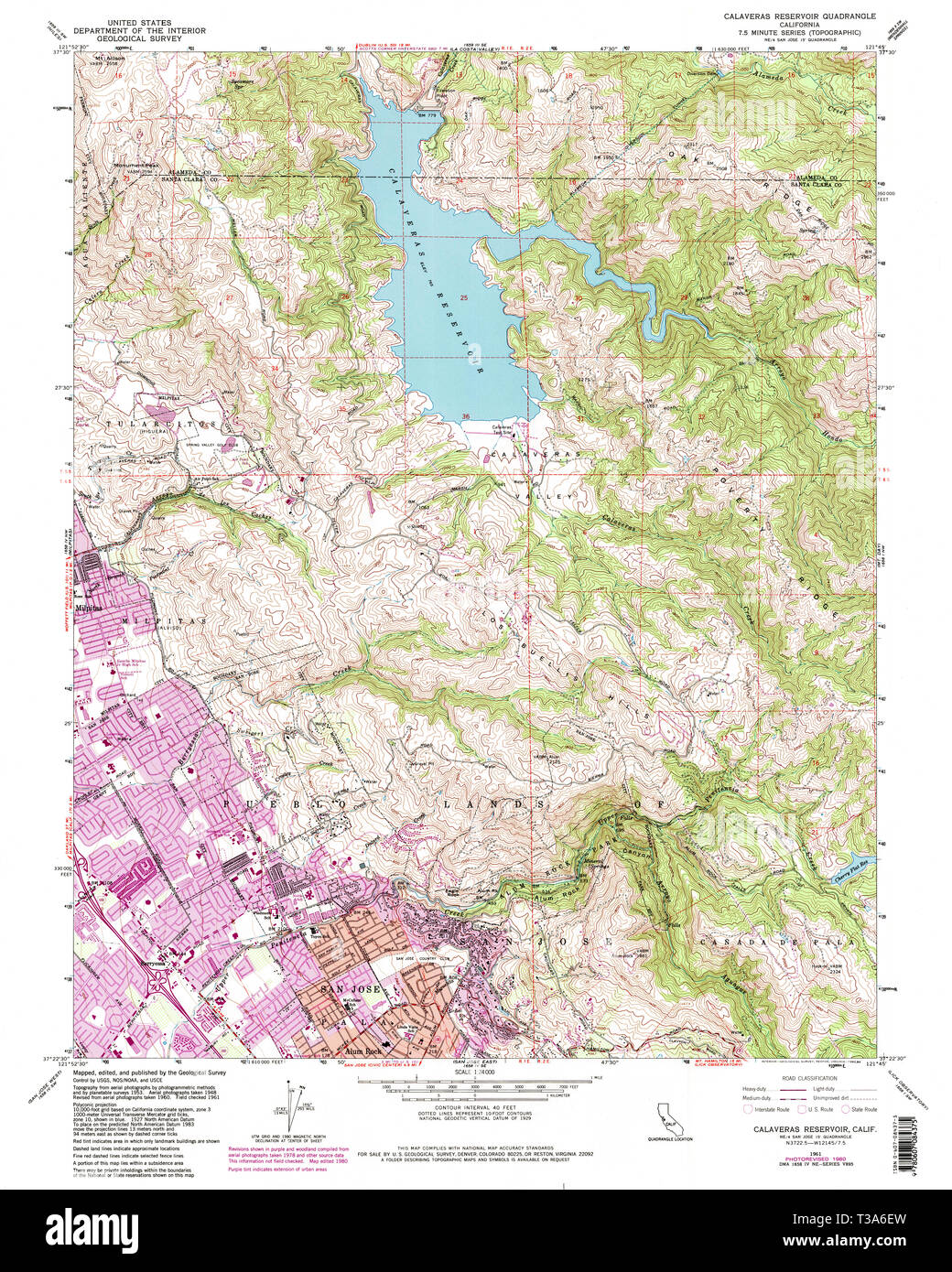 Calaveras map hi-res stock photography and images - Alamy