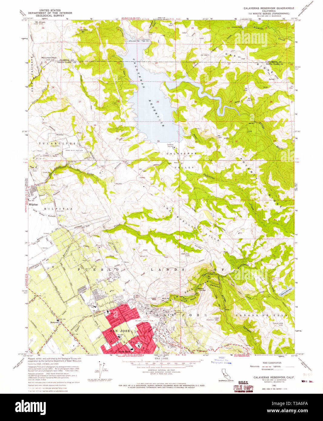 Calaveras map hi-res stock photography and images - Alamy