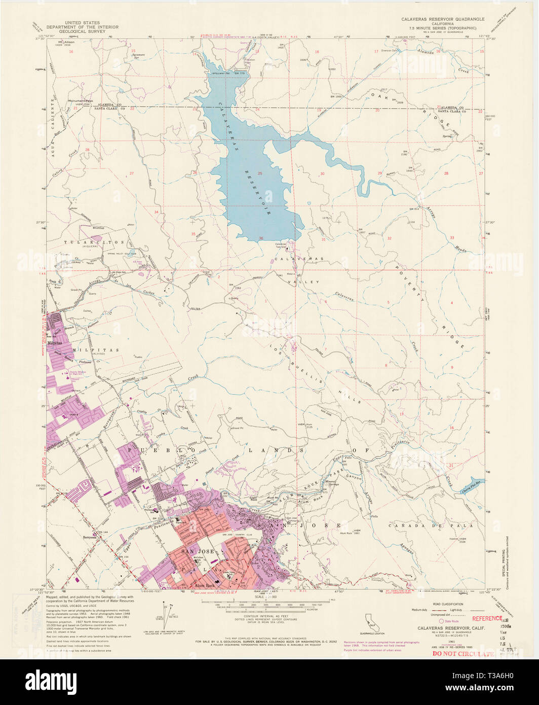 Calaveras map hi-res stock photography and images - Alamy