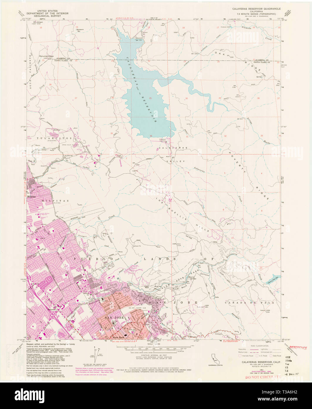 Calaveras map hi-res stock photography and images - Alamy