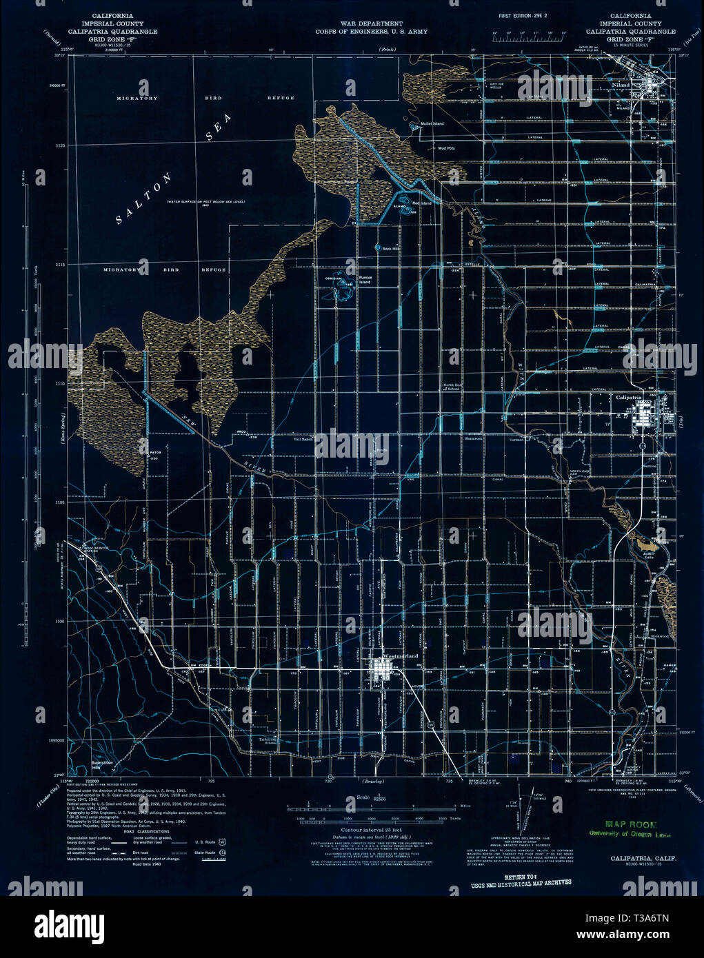 Map of calipatria High Resolution Stock Photography and Images - Alamy