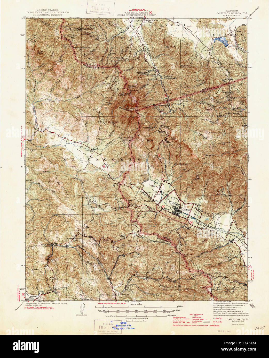 Calistoga map hi-res stock photography and images - Alamy