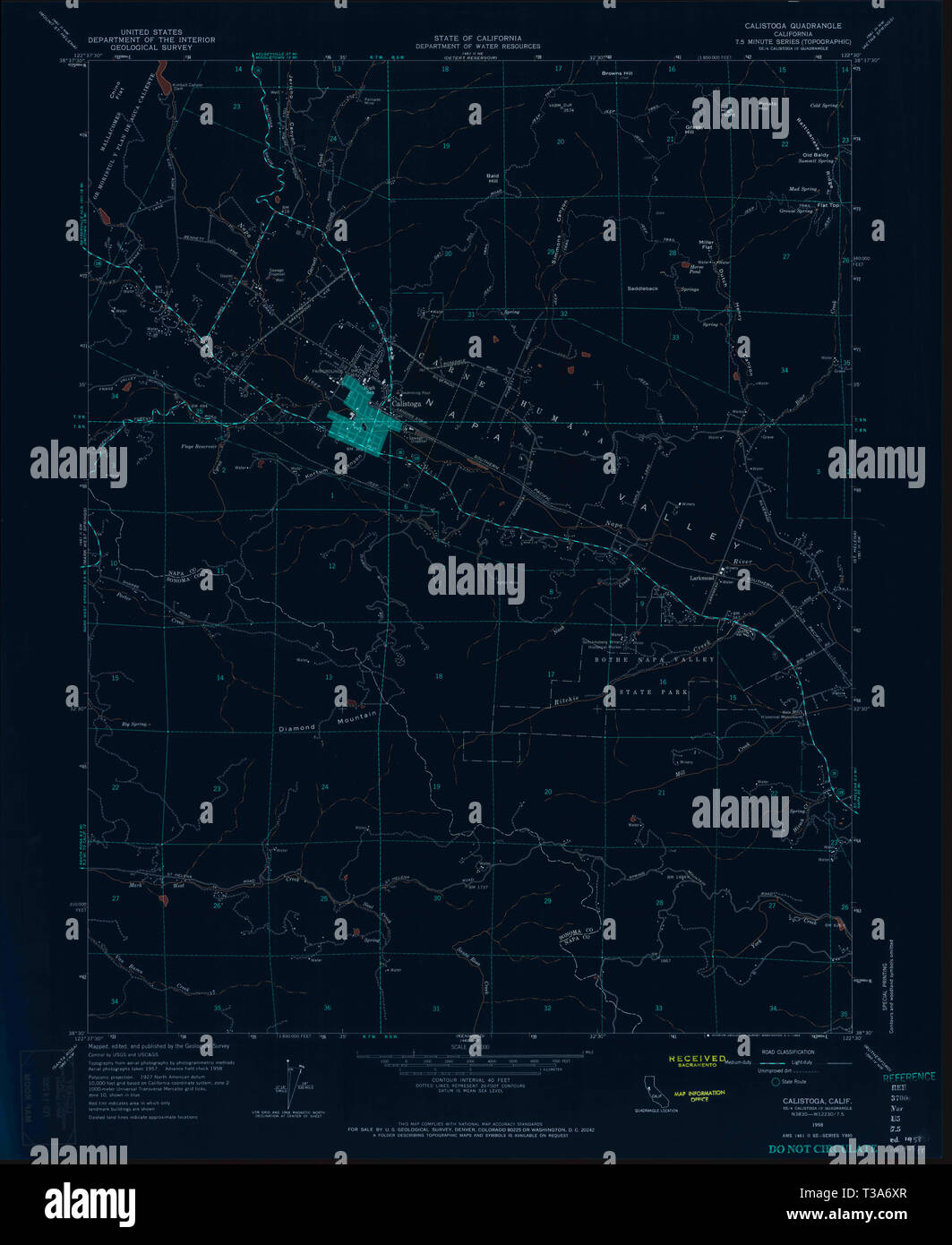 Map of calistoga hi-res stock photography and images - Alamy