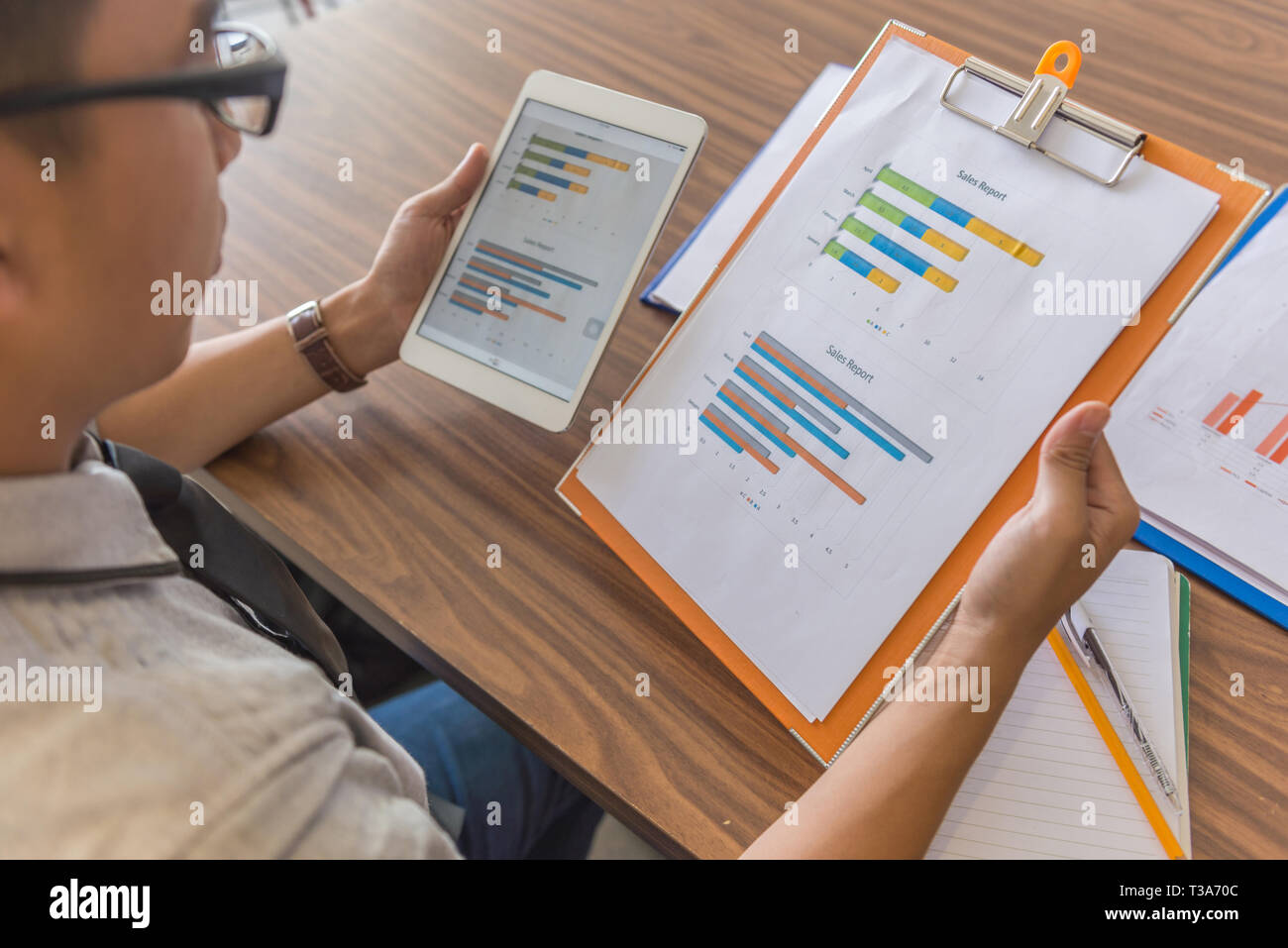 Smart man reading information hi-res stock photography and images - Alamy