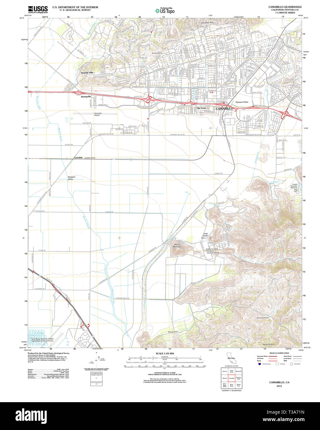 Camarillo map hi-res stock photography and images - Alamy