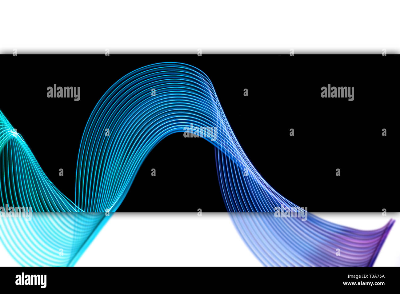 Blue neon circle border background hi-res stock photography and images ...