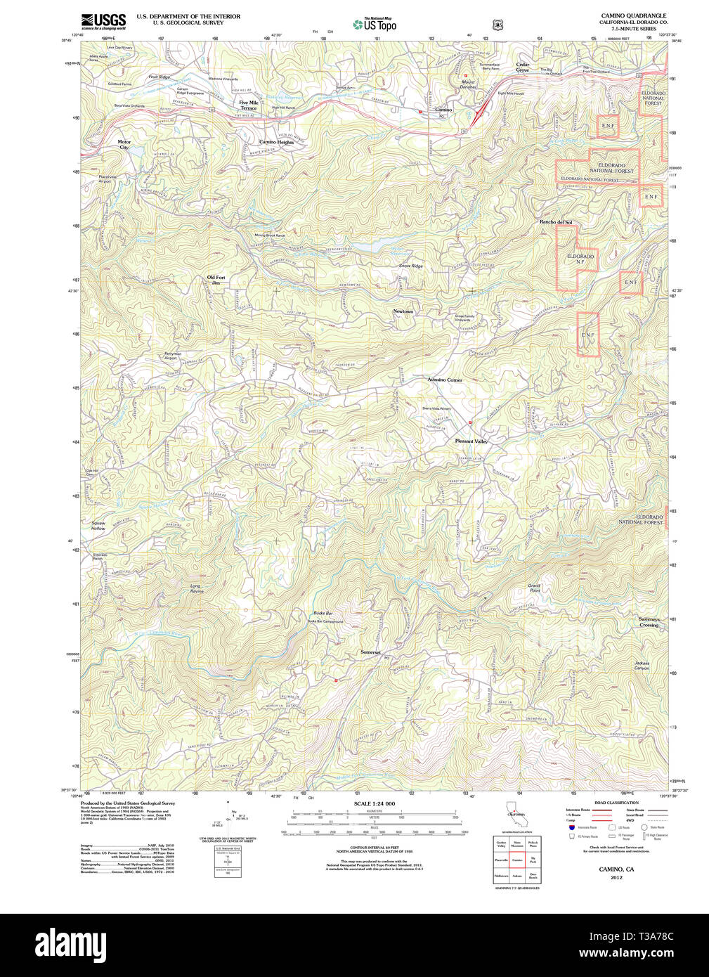 Topographic map california Cut Out Stock Images & Pictures - Alamy