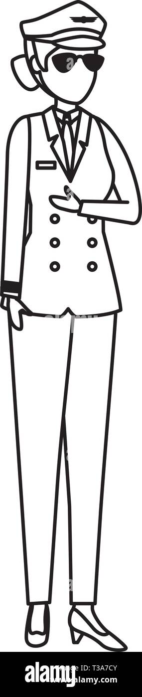 female aviation pilot avatar character Stock Vector Image & Art - Alamy