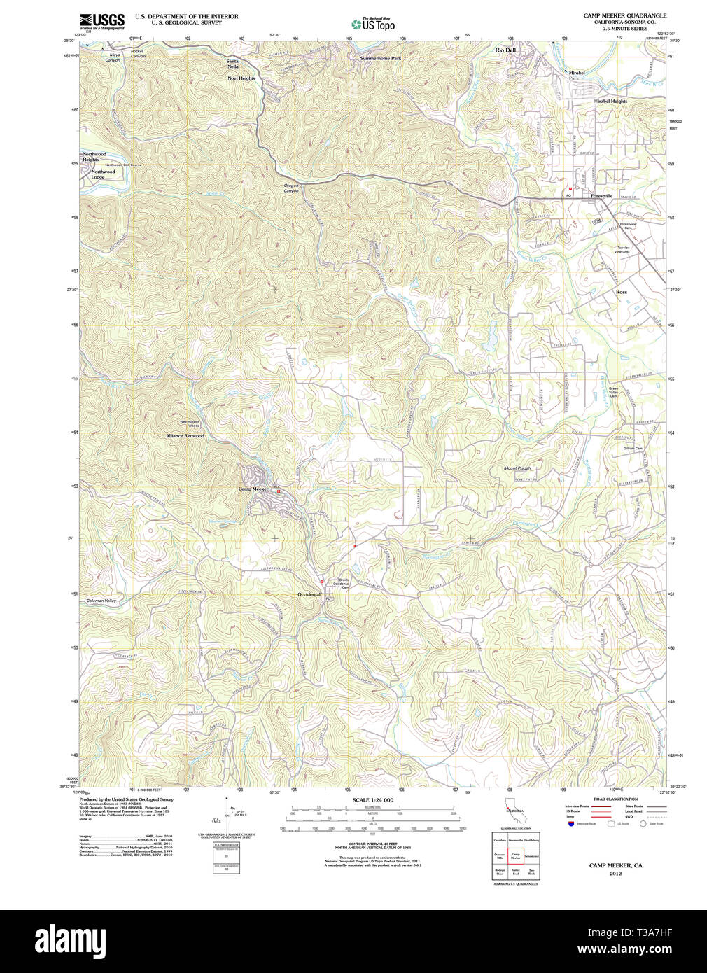 Map of meeker hi-res stock photography and images - Alamy