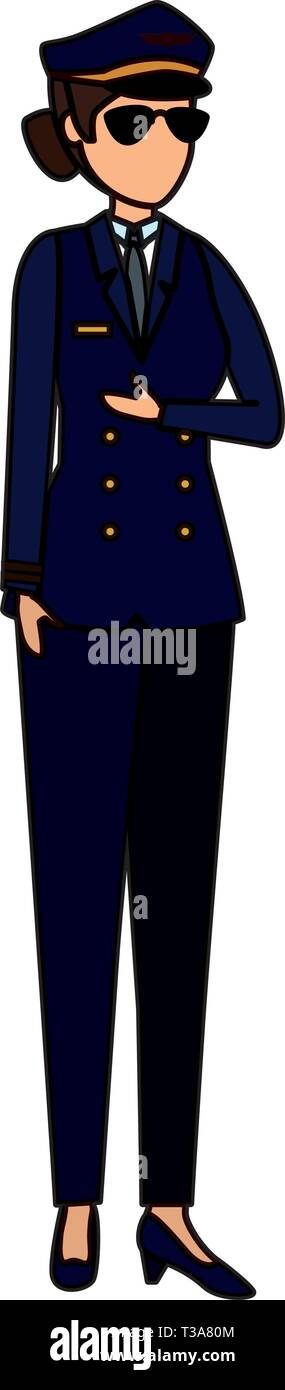 female aviation pilot avatar character Stock Vector Image & Art - Alamy