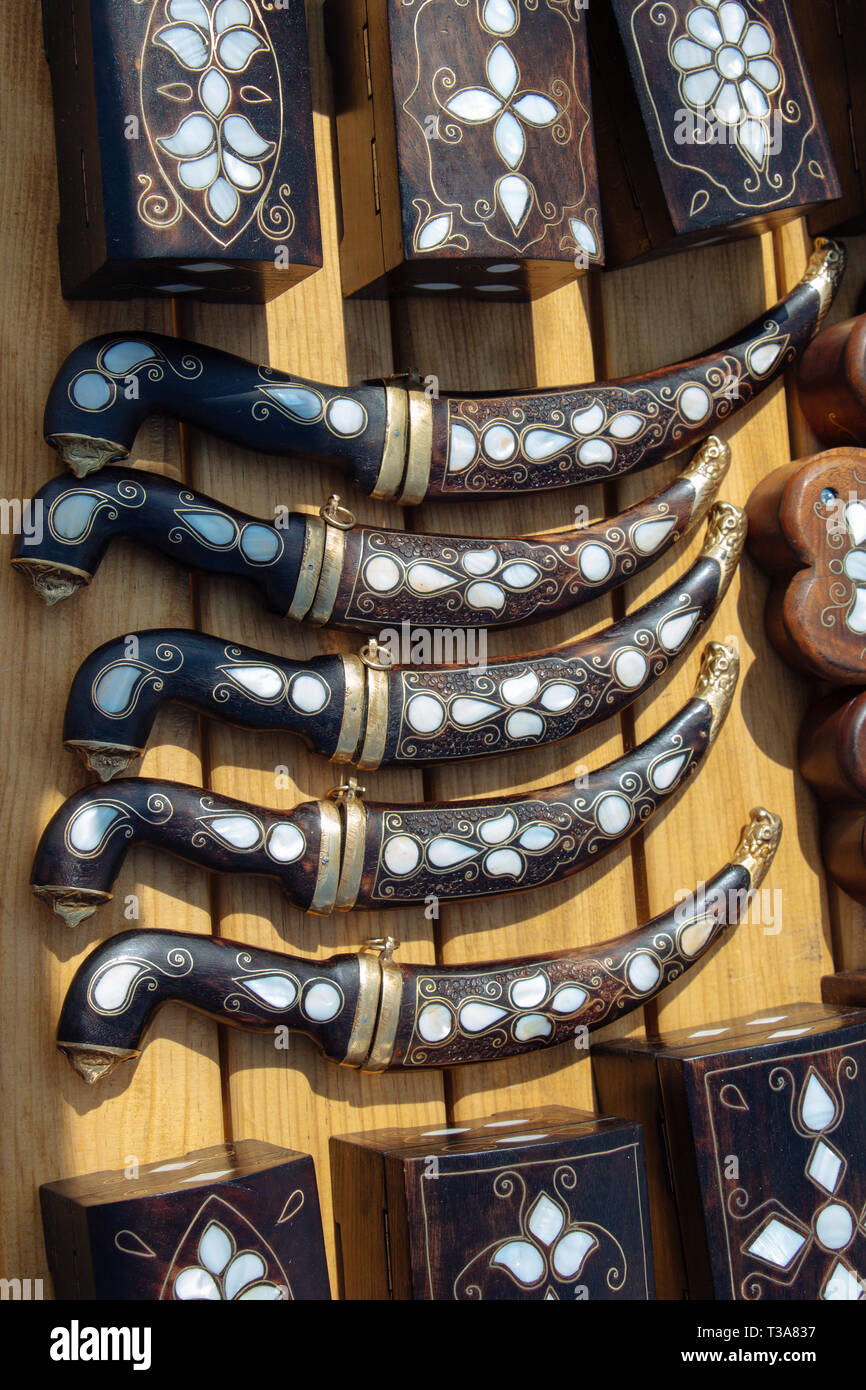 Ottoman Turkish style daggers with mother of pearl inlays Stock Photo ...