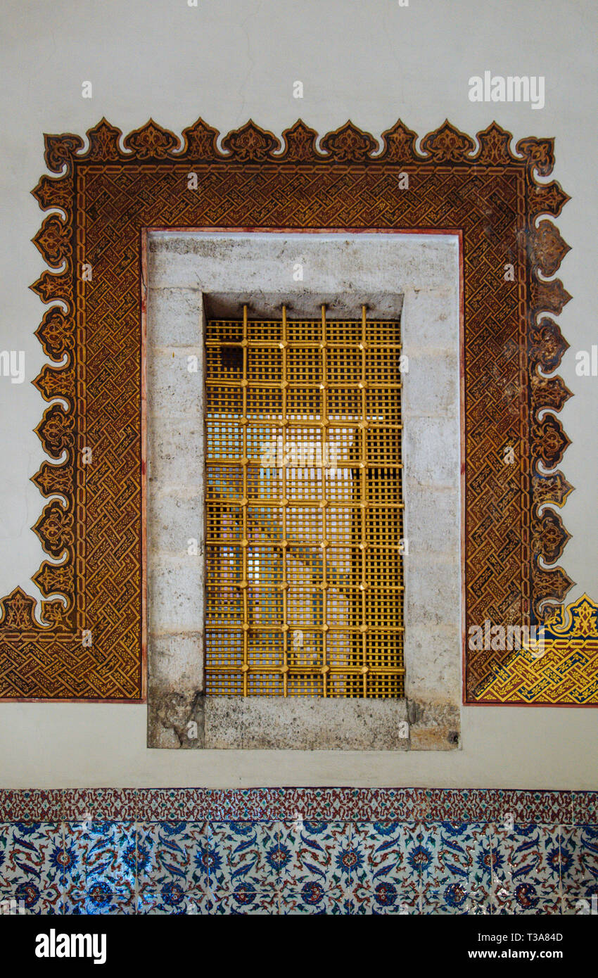 Old window Architecture from the Ottoman times In Istanbul Stock Photo ...