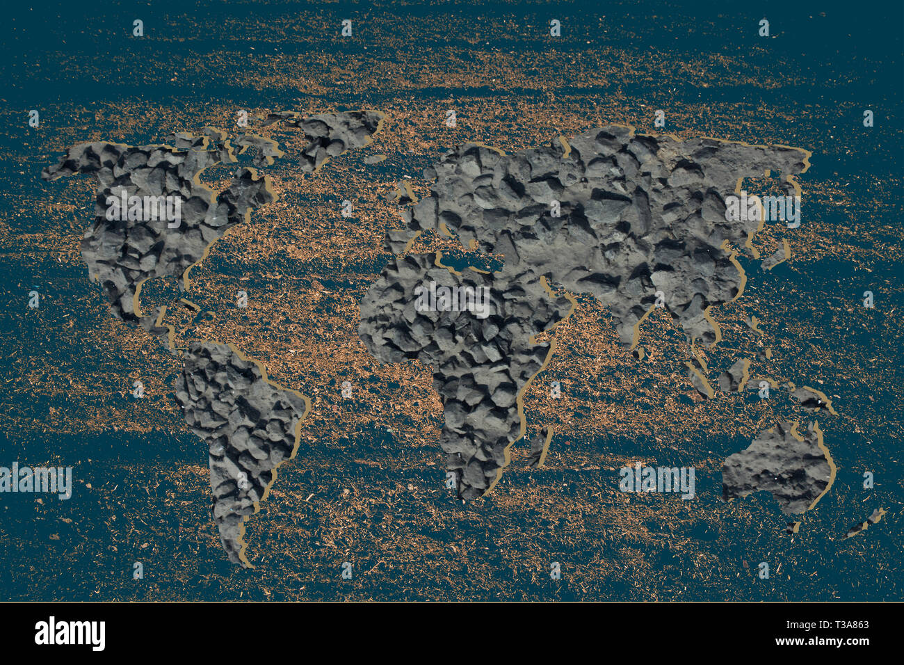 Roughly outlined world map with white background Stock Photo - Alamy