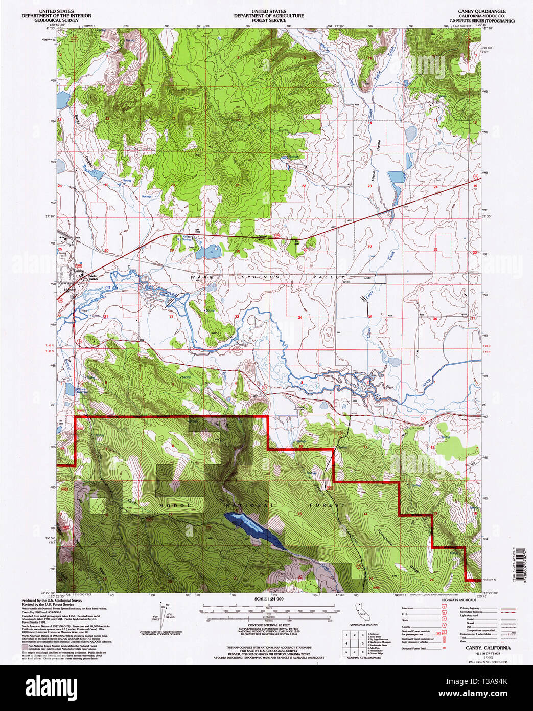 Canby california map hi-res stock photography and images - Alamy
