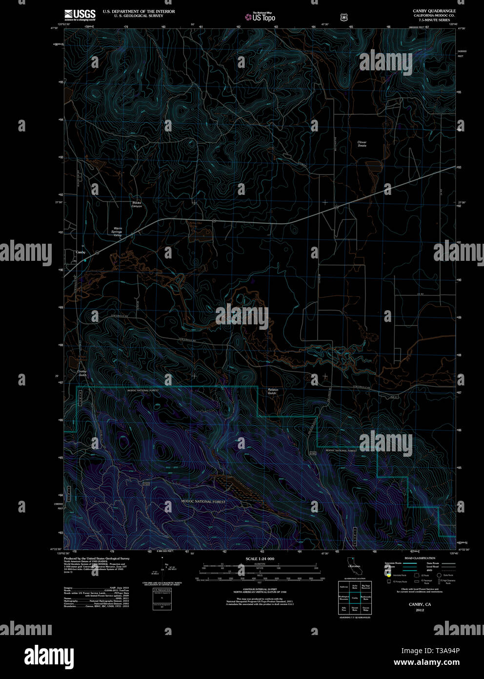 Map of canby california hi-res stock photography and images - Alamy