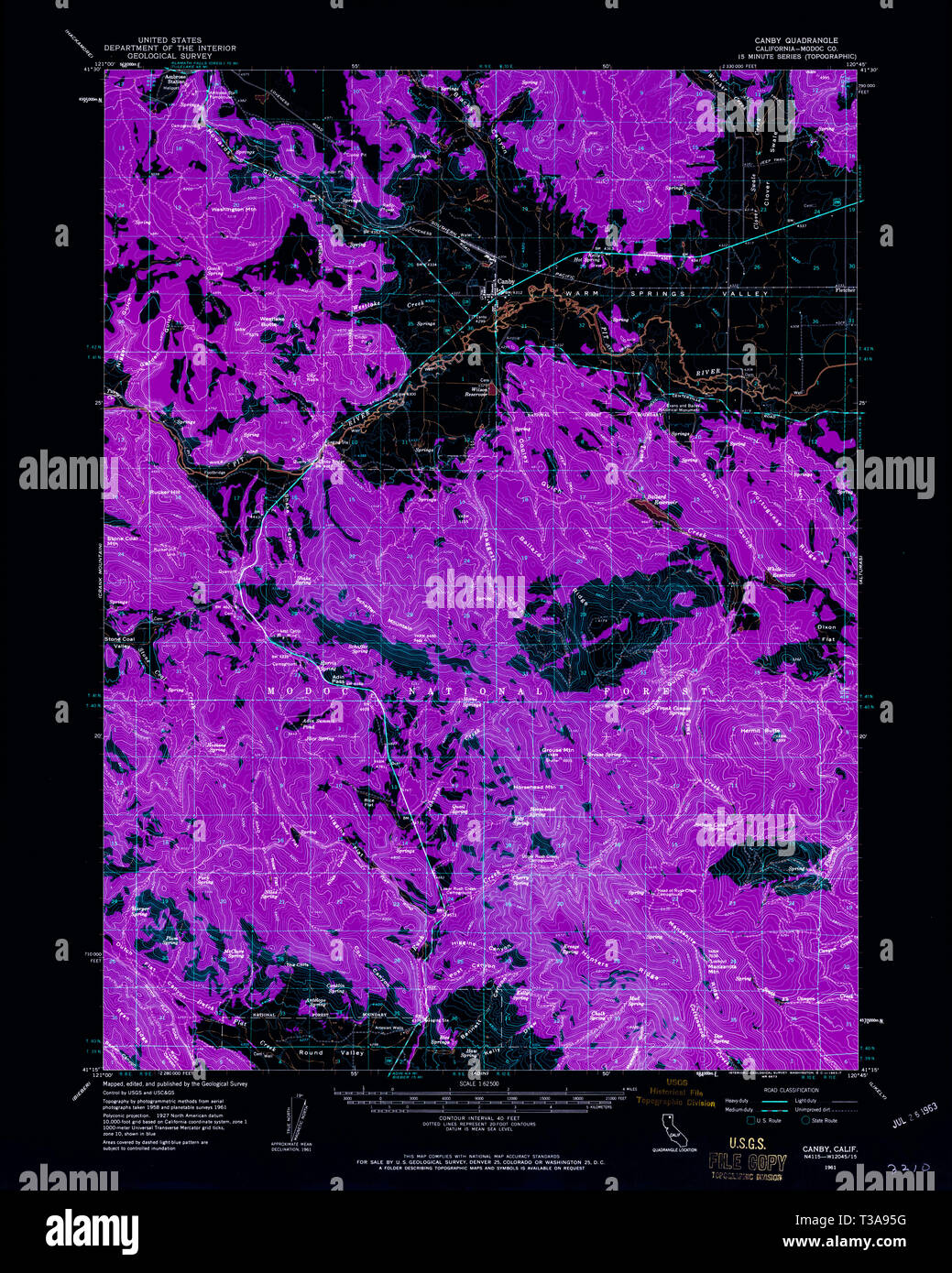 Map of canby california hi-res stock photography and images - Alamy