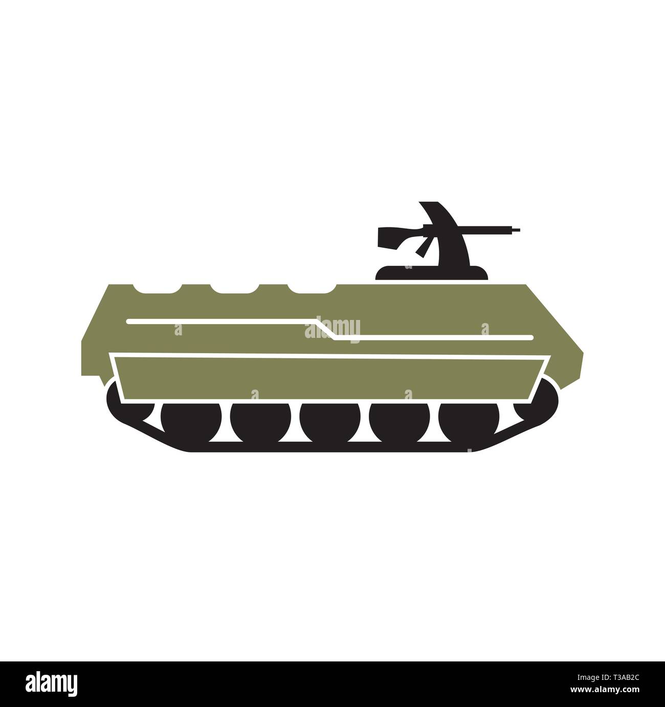 Military vehicle icon on background for graphic and web design. Simple ...