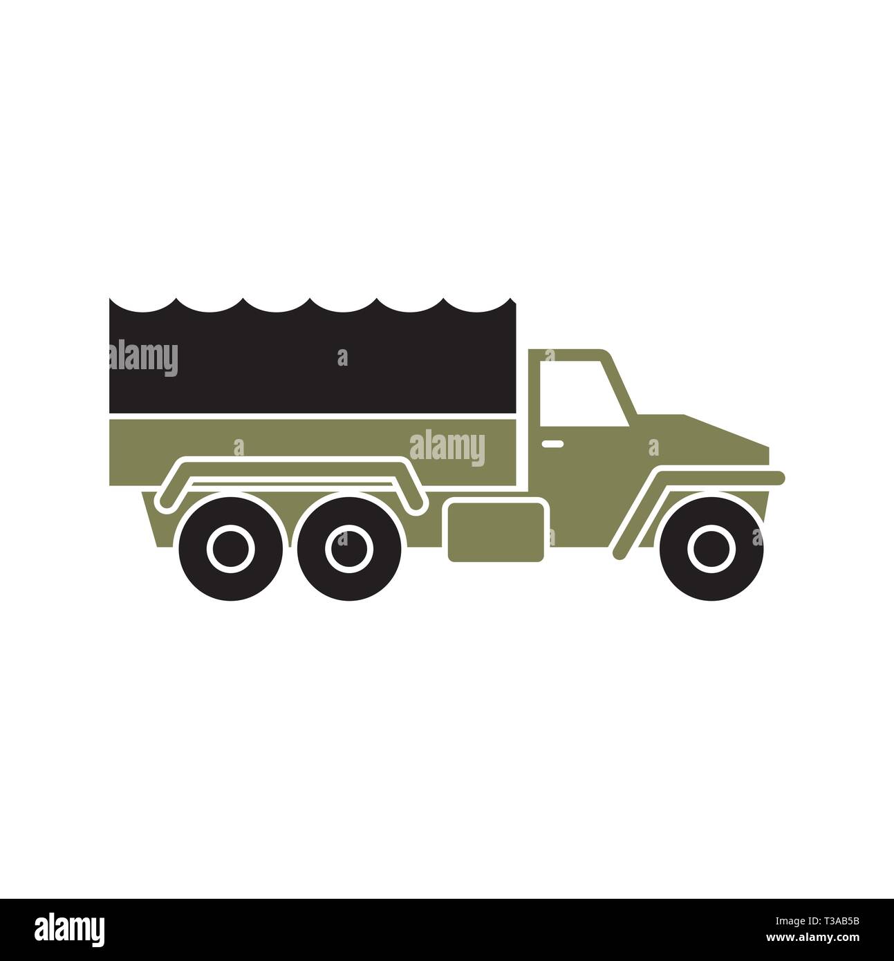 Military vehicle icon on background for graphic and web design. Simple ...