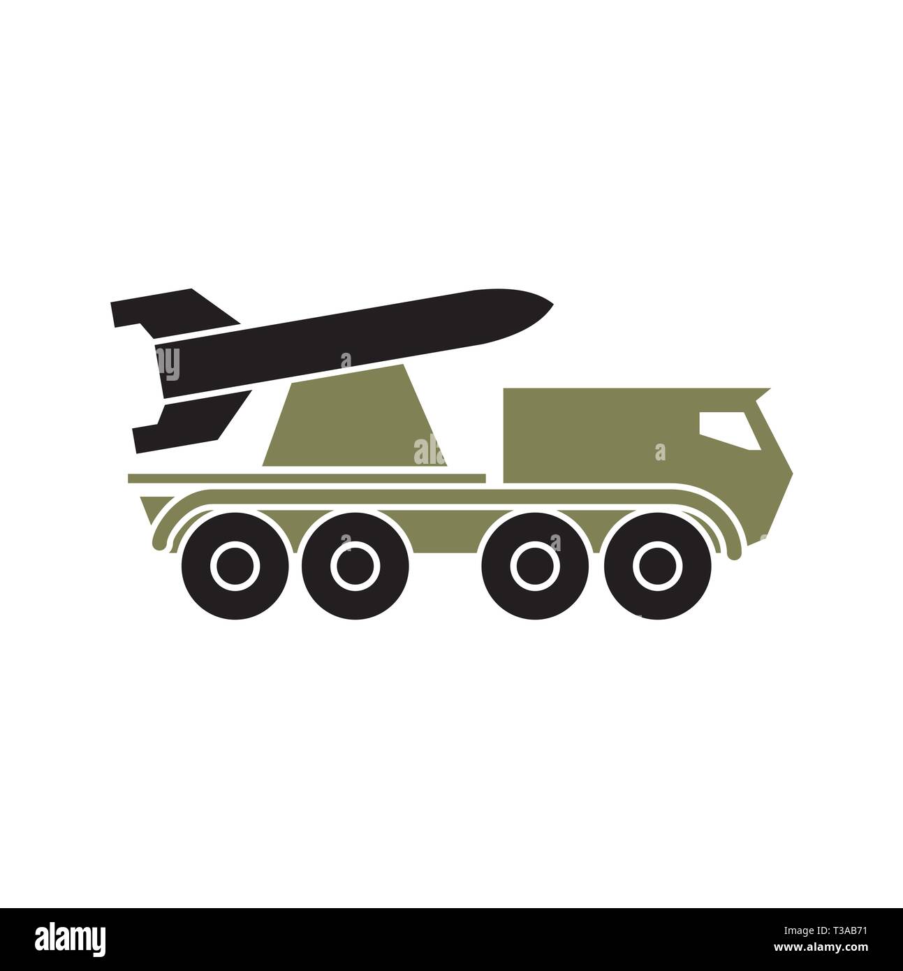 Military vehicle icon on background for graphic and web design. Simple ...