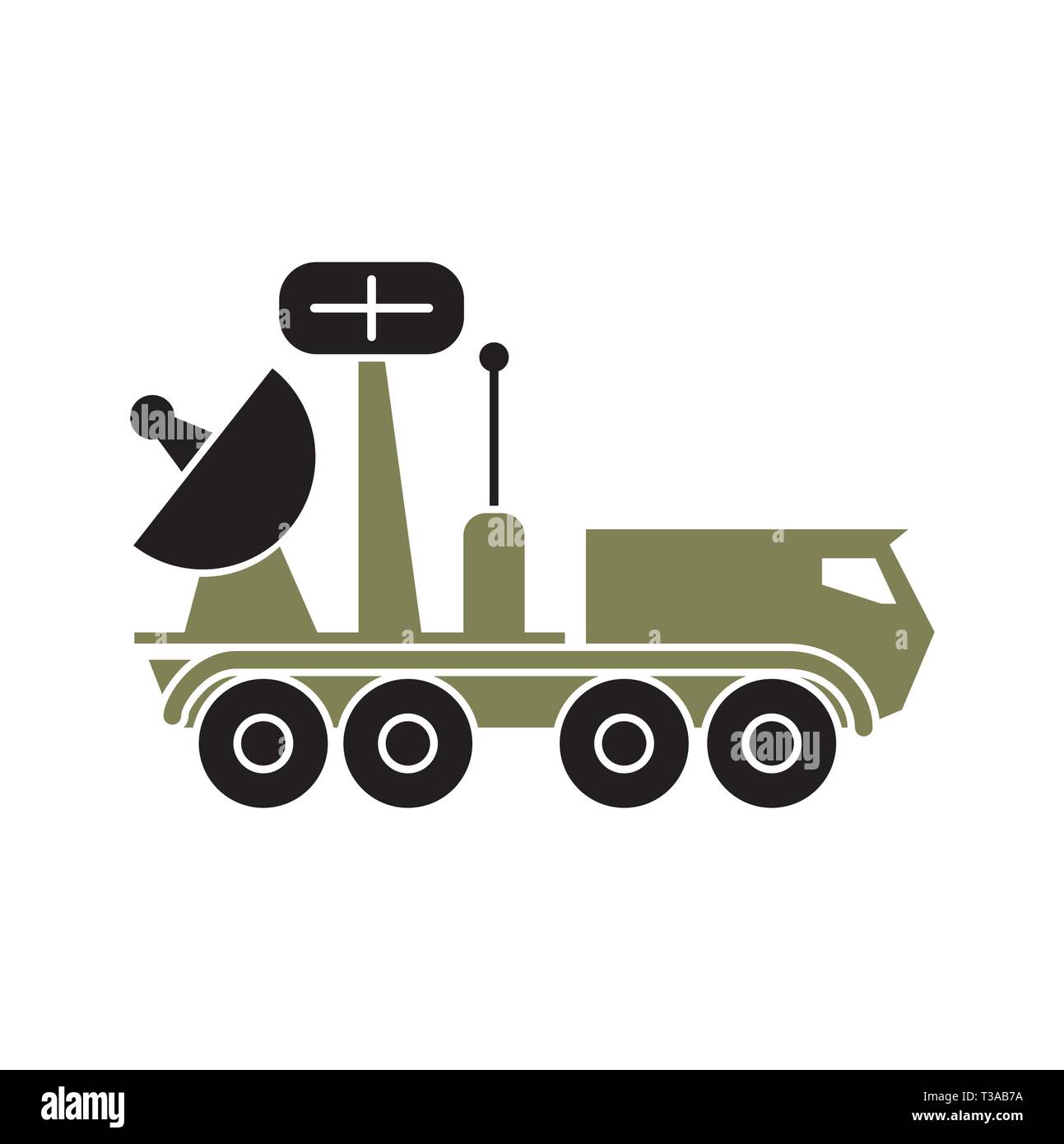 Military vehicle icon on background for graphic and web design. Simple ...