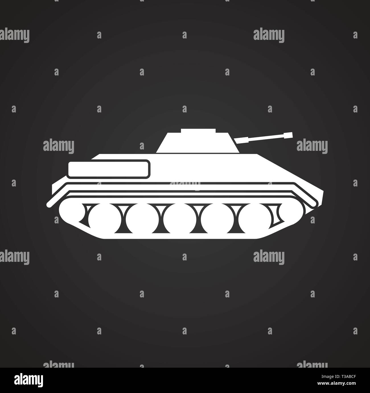 Military vehicle icon on background for graphic and web design. Simple ...