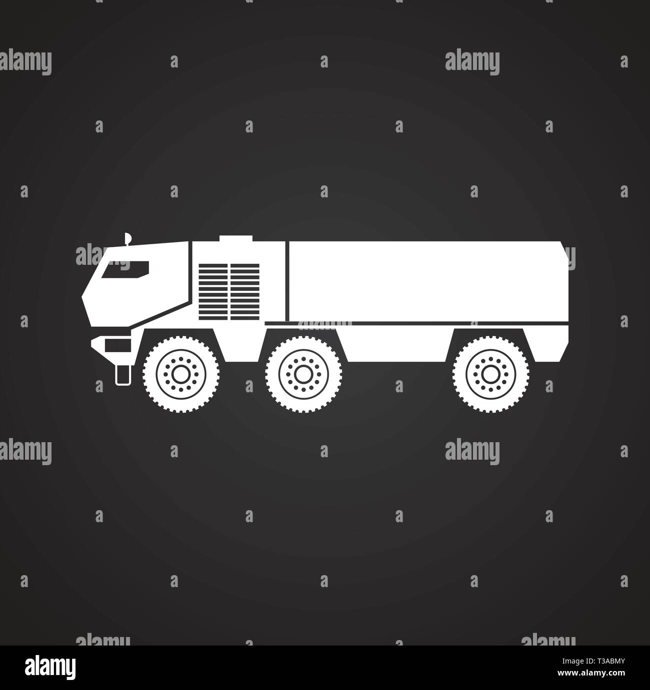 Military vehicle icon on background for graphic and web design. Simple ...