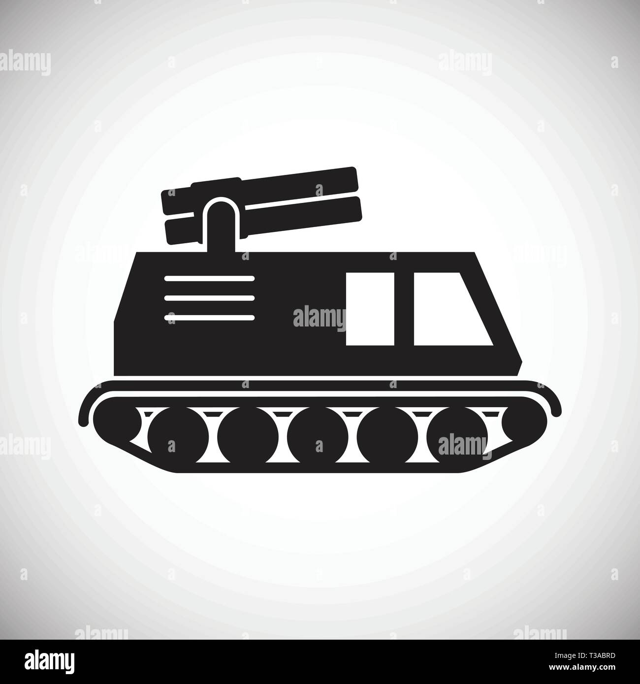 Military vehicle icon on background for graphic and web design. Simple ...