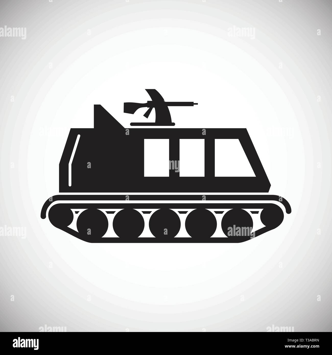 Military vehicle icon on background for graphic and web design. Simple ...