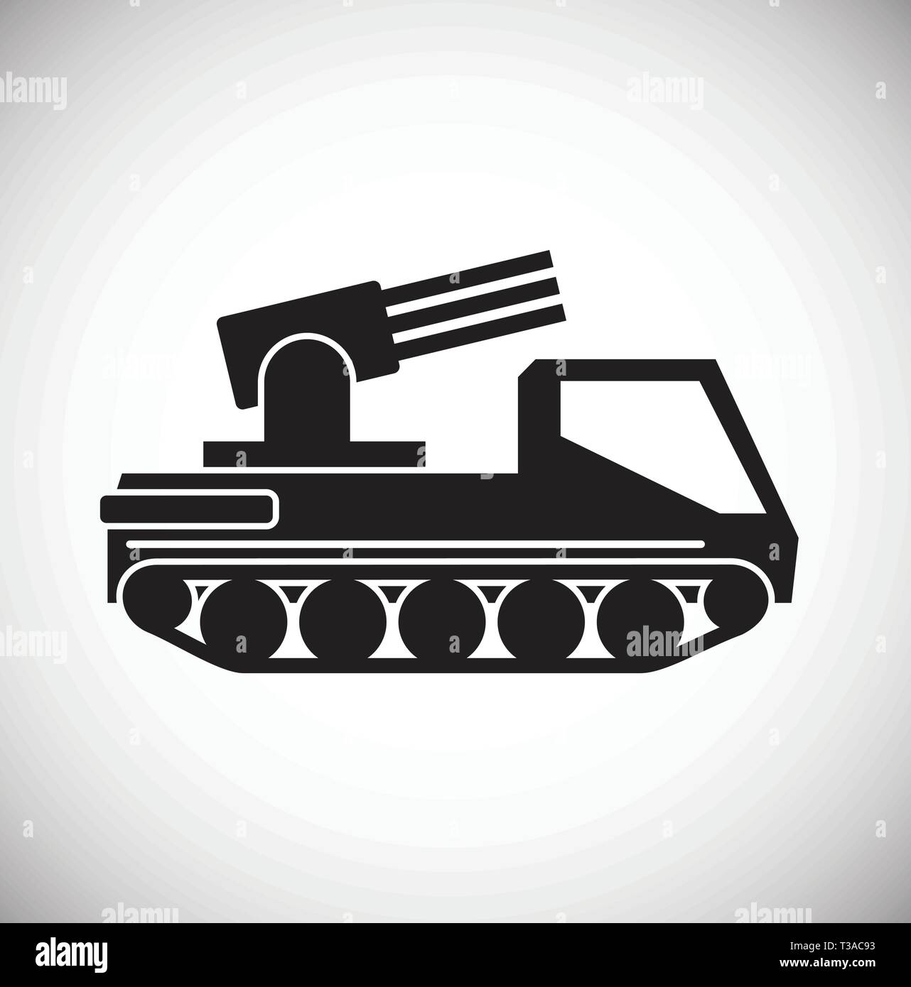 Military vehicle icon on background for graphic and web design. Simple ...