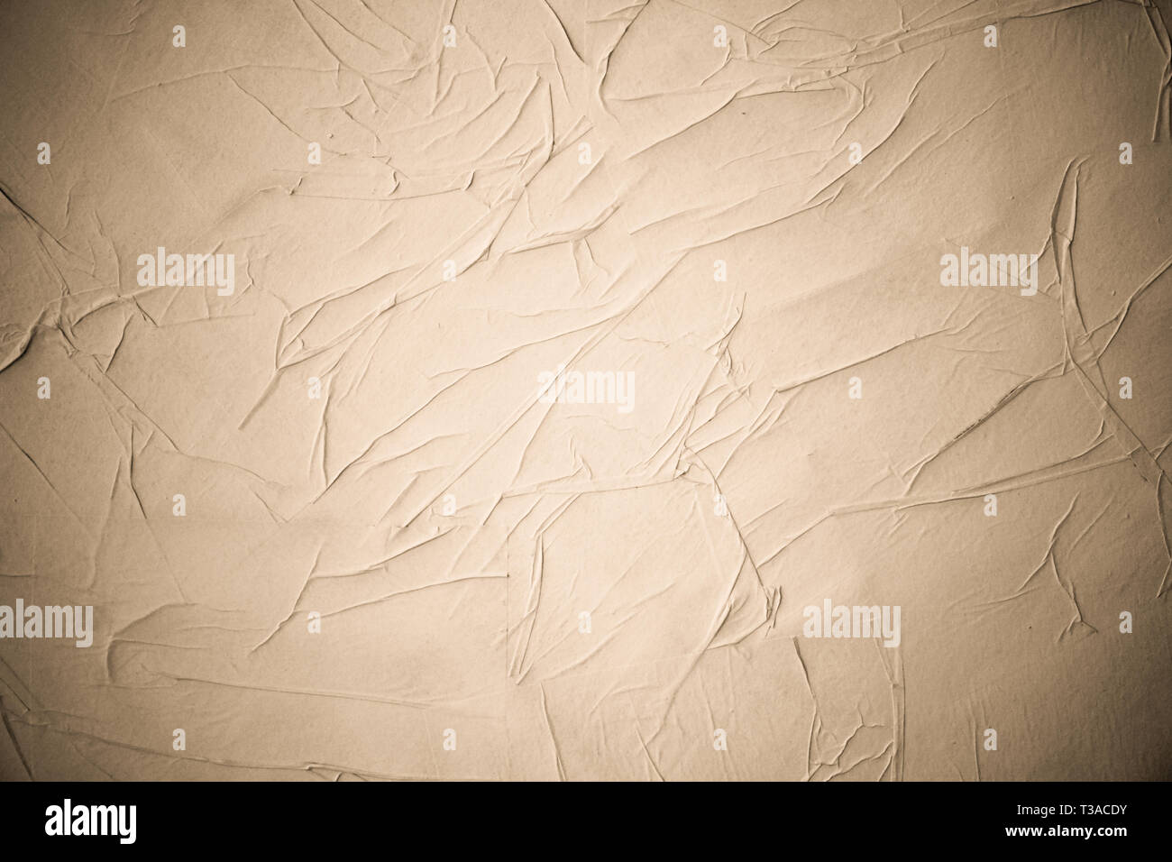 Crumpled creased posters grunge paper textures. Blank old ripped torn ...