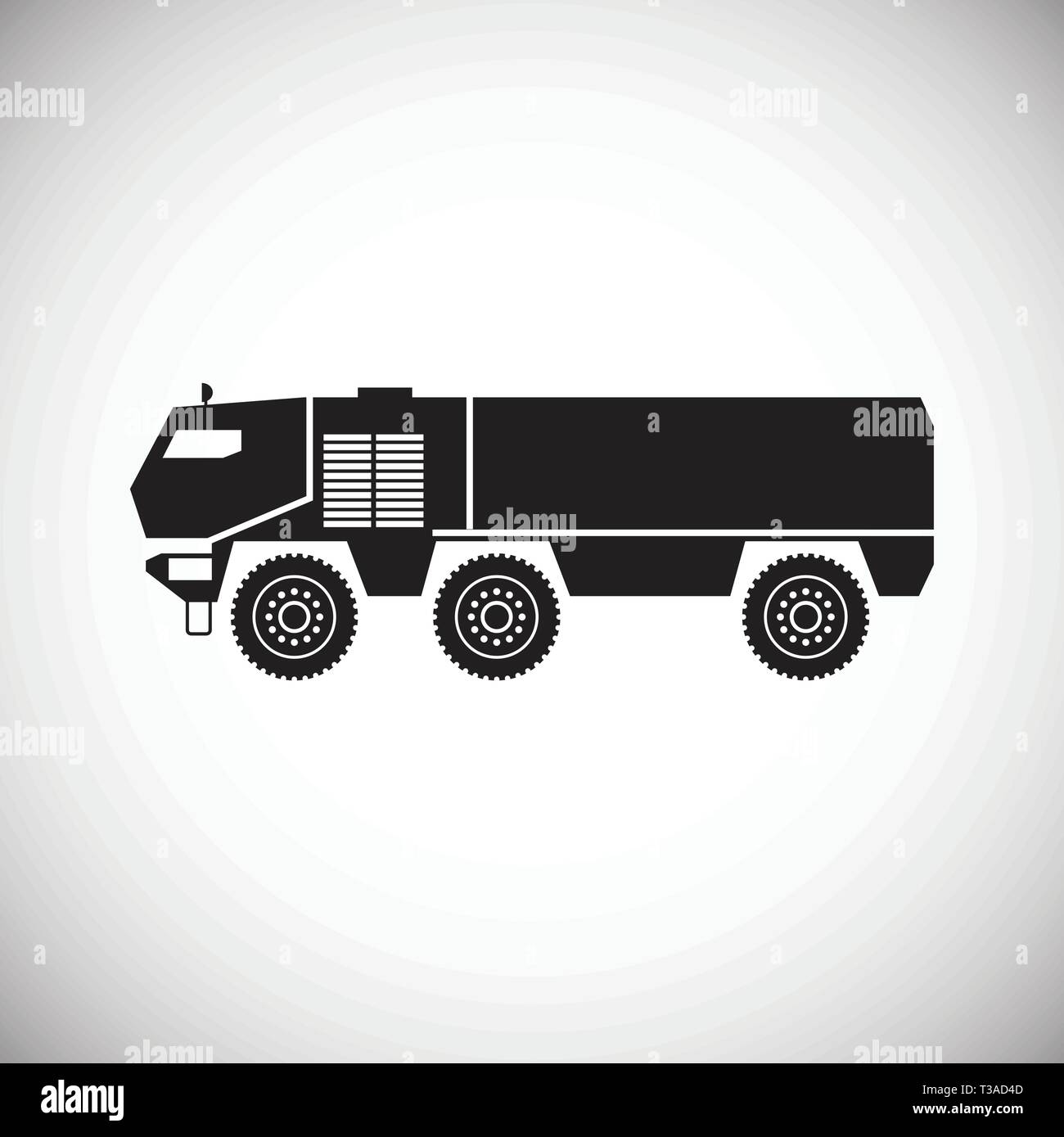Military vehicle icon on background for graphic and web design. Simple ...