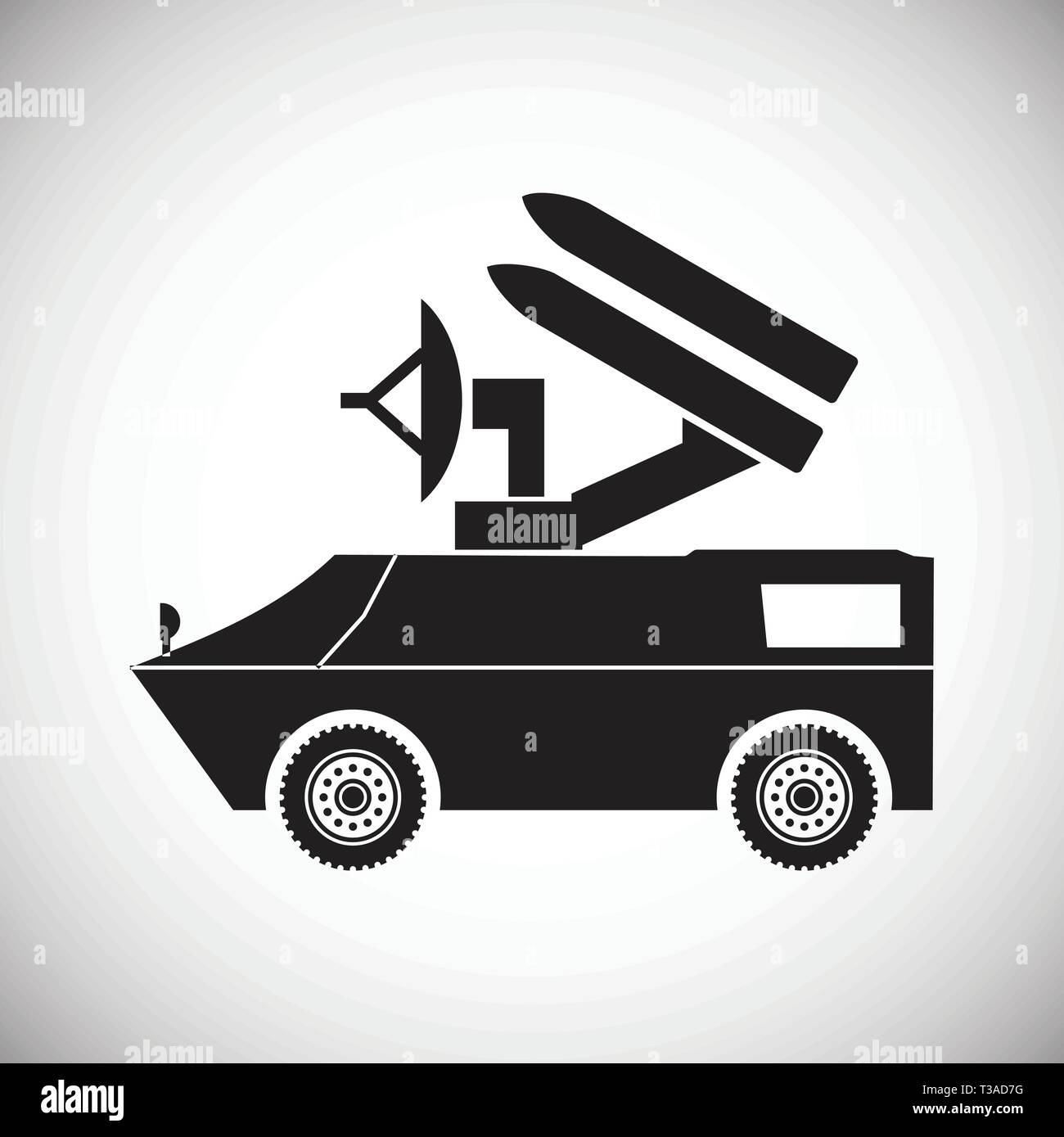 Military vehicle icon on background for graphic and web design. Simple ...