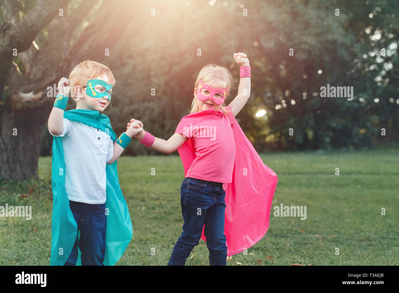 Cute adorable preschool Caucasian children boy and girl playing ...