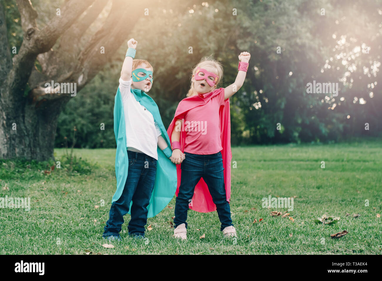 Cute adorable preschool Caucasian children boy and girl playing ...