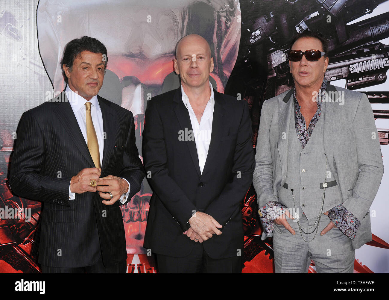 Sly Stallone, Bruce Willis & Mickey Rourke The Expendable Exclusive ...