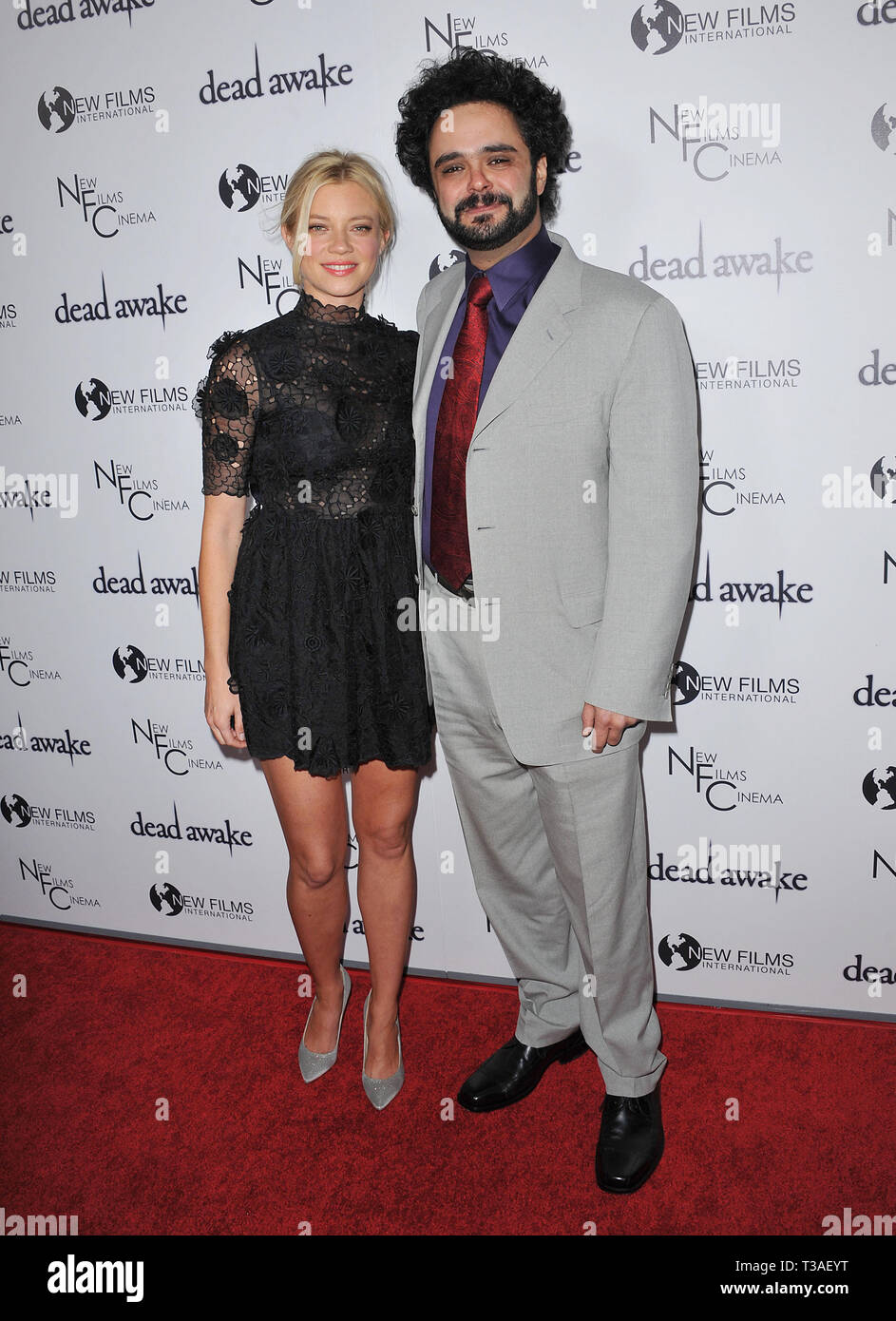 Amy Smart, Omar Naim-director - Dead Awake Premiere at the Arclight ...