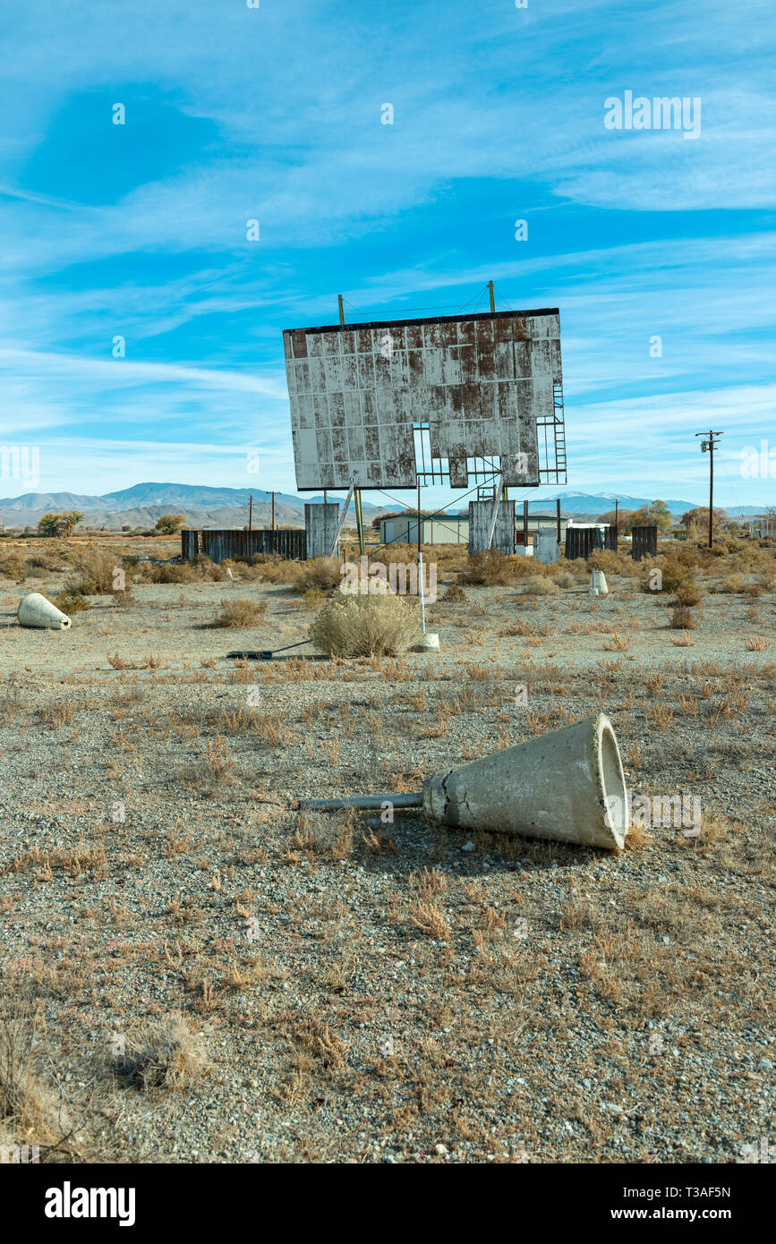 Abandoned drive in theatre and overgrown parking area Stock Photo - Alamy