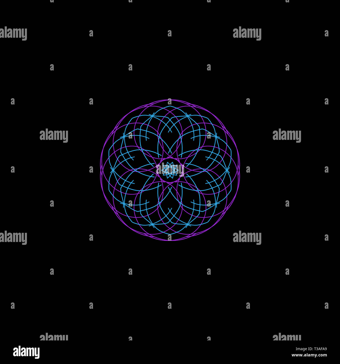 Simple composition of abstract radial grid and lights Stock Photo - Alamy