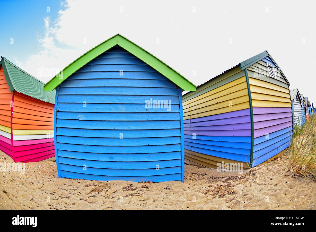 Colorful beach boxes at Brighton, Melbourne, Australia Stock Photo - Alamy