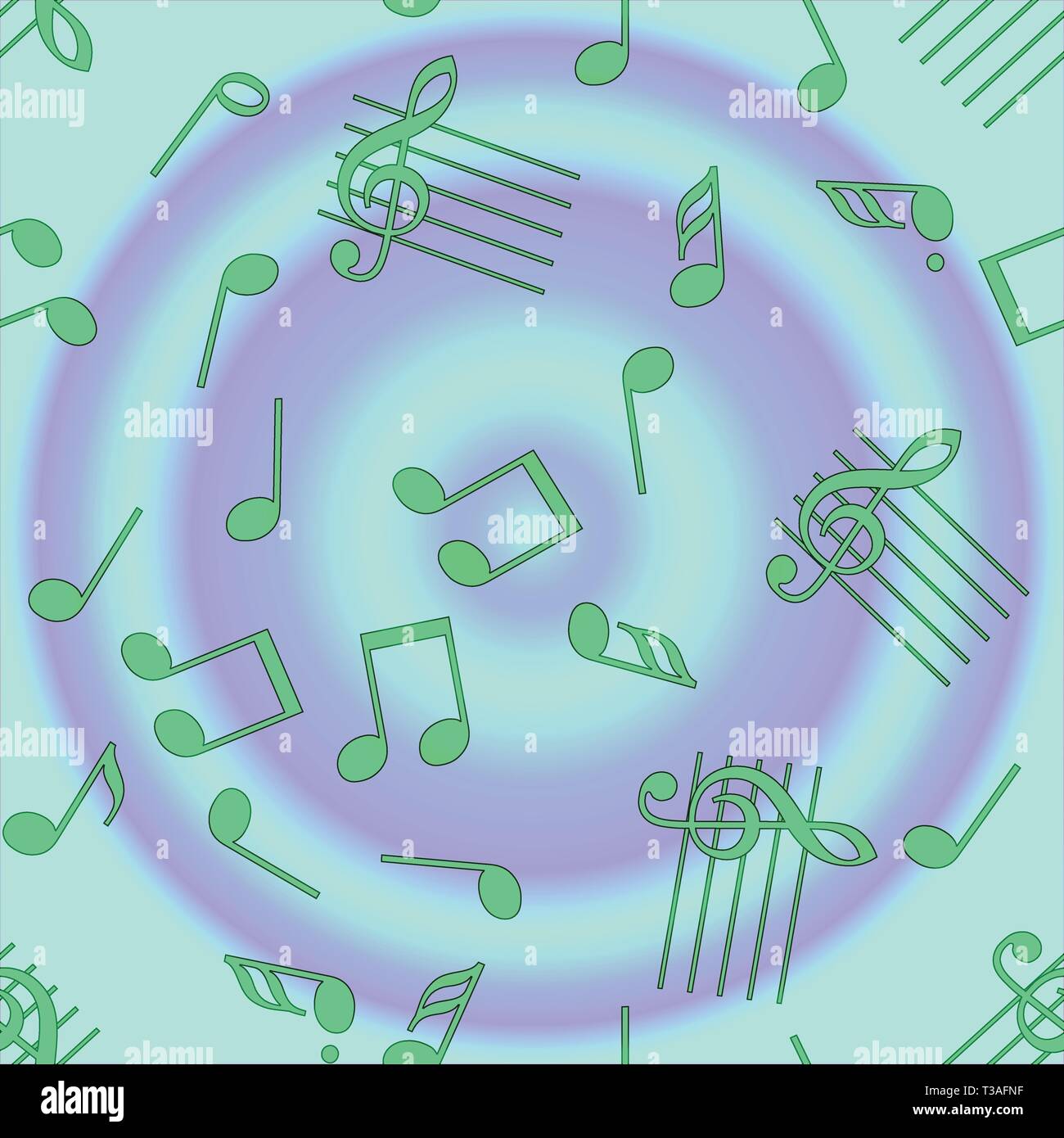 Musical wallpaper Stock Vector Images - Alamy
