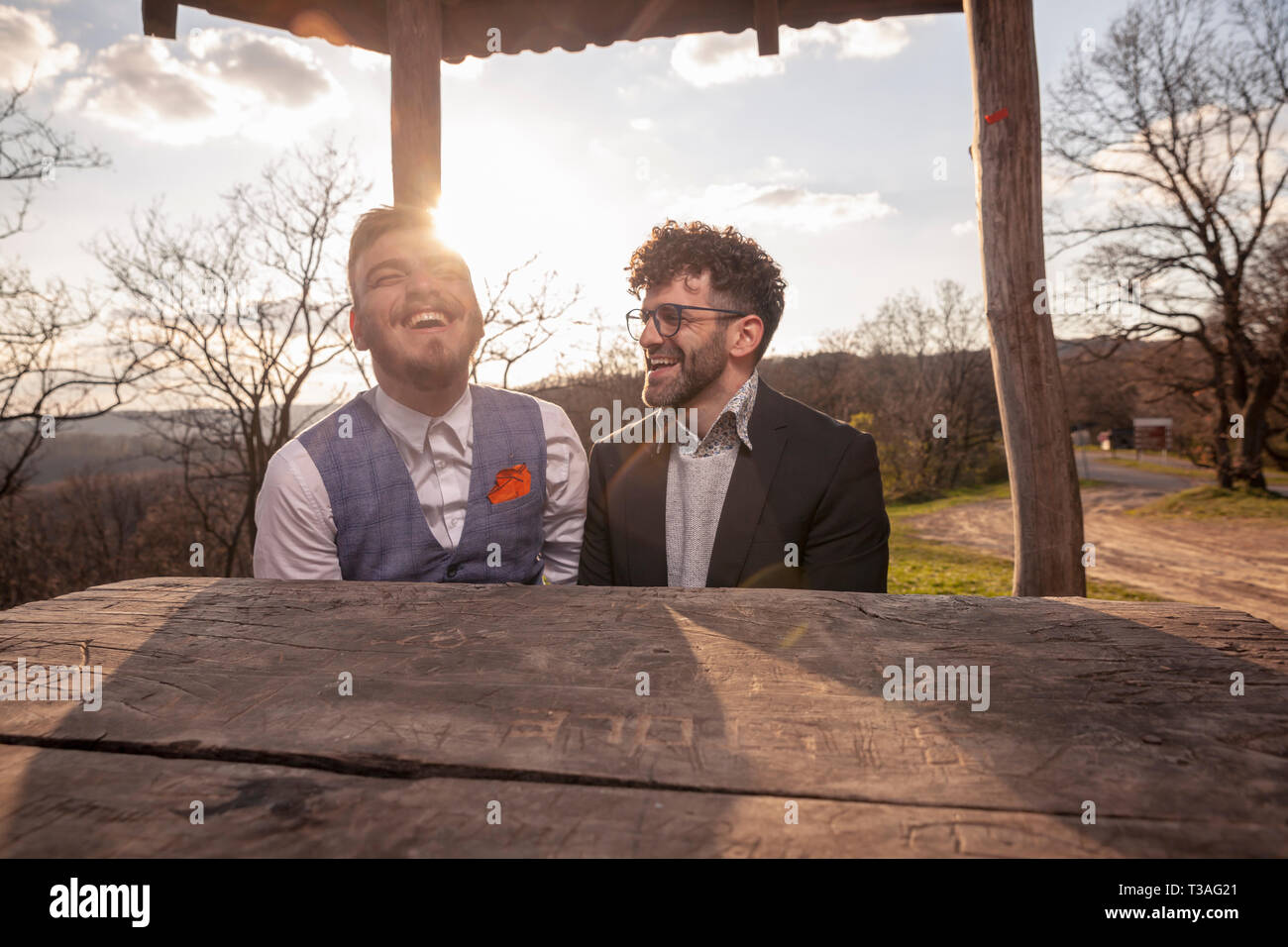 Two men interacting hi-res stock photography and images - Alamy